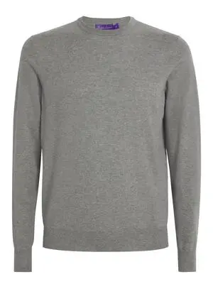 Ralph Lauren Purple Label Cashmere Crew Neck Sweater - Grey