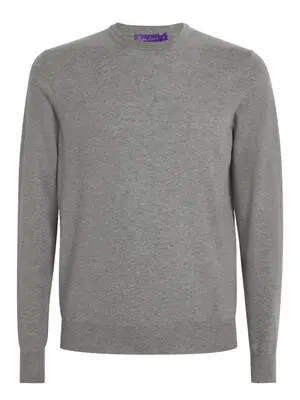 Ralph Lauren Purple Label Cashmere Crew Neck Sweater - Grey