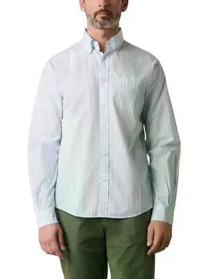 Brooks Brothers Striped Button-down Collar Shirt - Blue