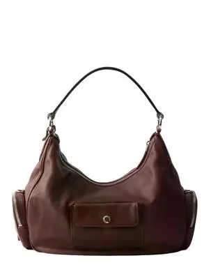 Prada Medium Washed Leather Bag - Brown