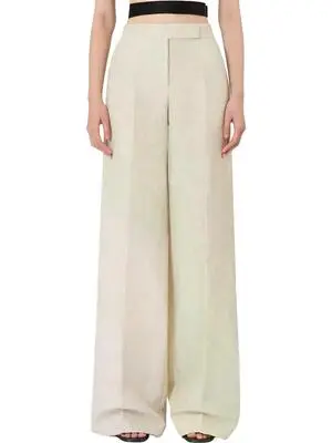 Max Mara Tailored Wide-leg Linen Trousers - Neutrals