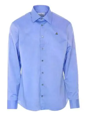VIVIENNE WESTWOOD Ghost Embroidered-logo Shirt - Blue