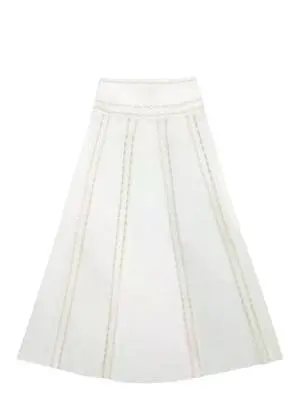 FORTELA Alexane Broderie Anglaise Midi Skirt - White