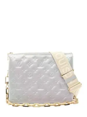 LOUIS VUITTON 2021-2026 Lambskin Coussin Pm Satchel - Silver