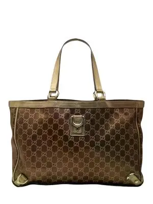 GUCCI Gucci GG Satin Abbey D-Ring Tote Bag