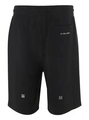 44 LABEL GROUP Cotton Shorts With Stud Detailing - Black