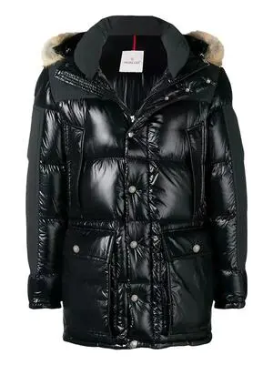 Moncler Hooded Puffer Jacket - Black