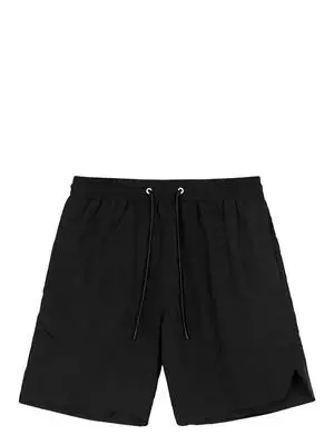 SUNFLOWER Drawstring Shorts With Side Slits - Black
