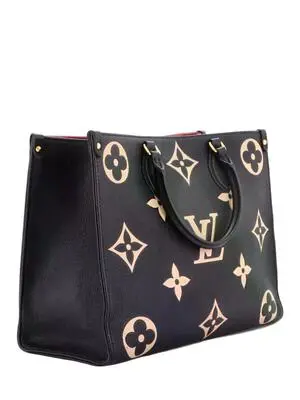 LOUIS VUITTON Onthego Tote Bicolor Monogram Empreinte Giant Mm Shoulder Bag - Black