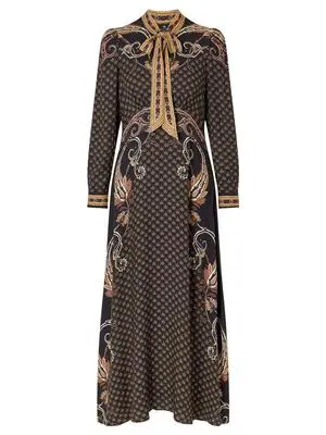 Etro Paisley Printed Satin Midi Dress - Multi