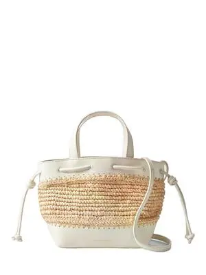 Claudie Pierlot Alban Woven Handle Tote Bag - Neutrals