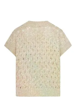 BRUNELLO CUCINELLI Brunello Cucinelli Silk Pointelle Knit Top