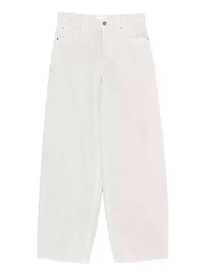 HAIKURE Grey Wide-leg Jeans - White