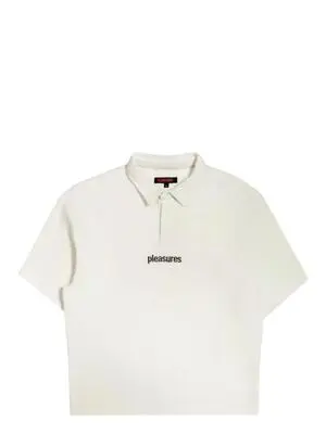 PLEASURES Logo-embroidered Polo Shirt - Neutrals