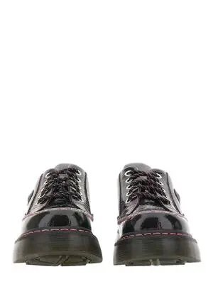 Dr. Martens Buzz 5-eye Pink-stitching Trainers - Black