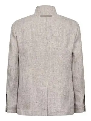 ZEGNA Il Conte Oasi Button Micro-check Jacket