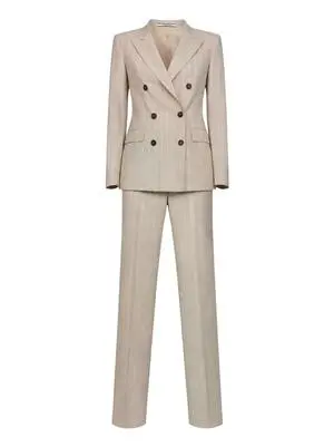 Tagliatore Pinstriped Double-breasted Suit - Neutrals