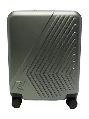 K-WAY Embossed Logo Suitcase With Four Wheels And Combination Lock - Green