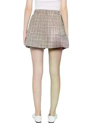 Baum Und Pferdgarten Checked Mini Skirt - Neutrals