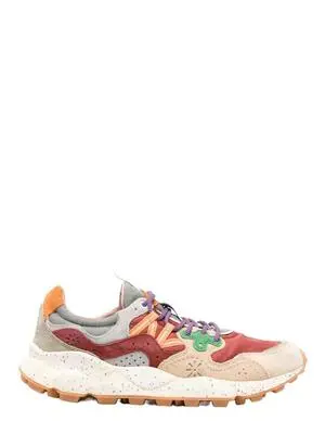 FLOWER MOUNTAIN Yamano 3 Panelled Design Sneakers - Red
