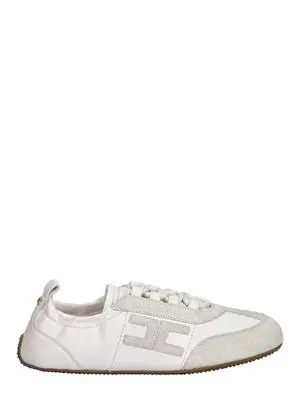 Elisabetta Franchi Logo Detail Sneakers - Neutrals