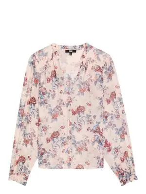 Paige Lula Floral Silk-chiffon Blouse - Pink