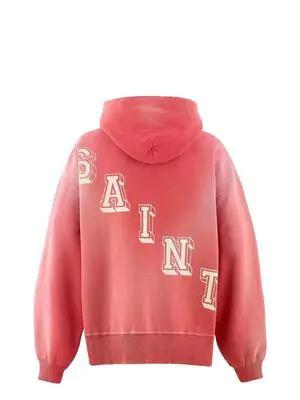SAINT MXXXXXX Hoodie With Graphic Print - Red