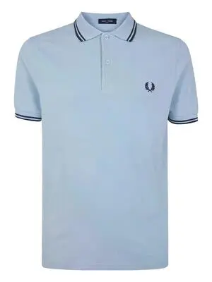 Fred Perry Logo-embroidered Polo Shirt - Blue