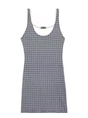 Gcds Gingham Mini Dress - Grey