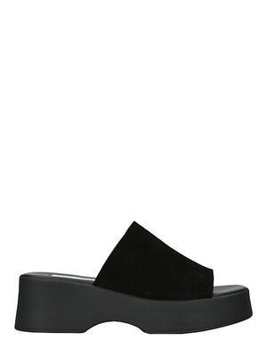 Steve Madden Slinky Heeled Suede Sandals - Black