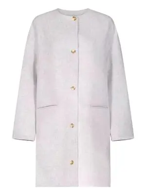 Loulou De Saison Kerry Button Coat - Grey