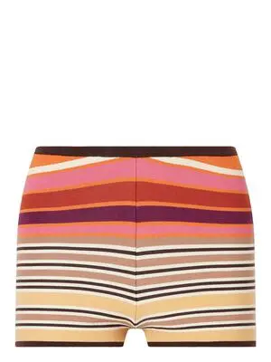 Faithfull The Brand Playa Striped Jersey Mini Shorts - Multi