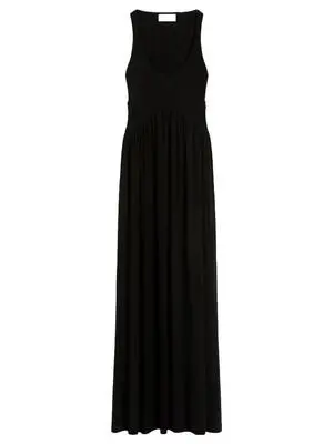 Sportmax Gathered Maxi Dress - Black