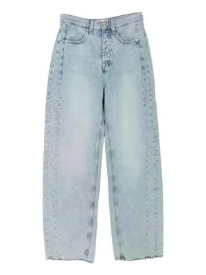 Free People Button-fastening Puddle Style Jeans - Blue