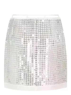 ISABELLE BLANCHE Sequined Mini Skirt - Silver