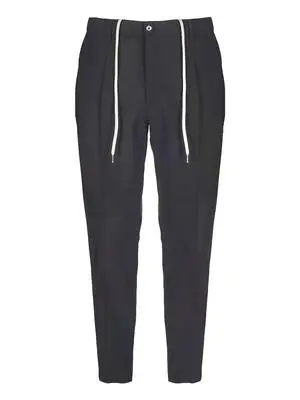 BE ABLE Riccardo Drawstring Pleated Trousers - Grey