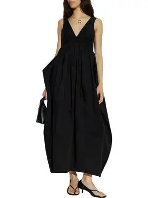 RÓHE V-neck Maxi Dress - Black