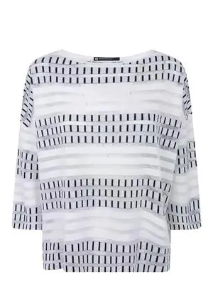 PIERANTONIOGASPARI Striped Boat Neck Sweater - White