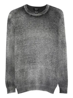 Avant Toi Crew Neck Sweater With Gradient Effect - Grey