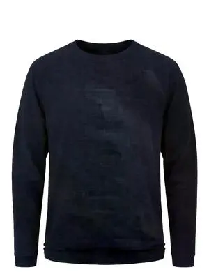 Closed Crew Neck Raglan Sleeve Sweatshirt - Blue