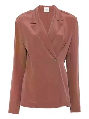 ALYSI Asymmetric Blazer - Brown