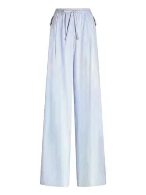 Dolce & Gabbana Striped Poplin Trousers - Blue