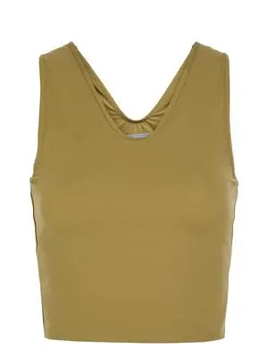SPENCE Cosmic Form Cropped Tank Top - Olive