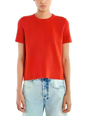 VICOLO Crew Neck Short Sleeve T-shirt - Red