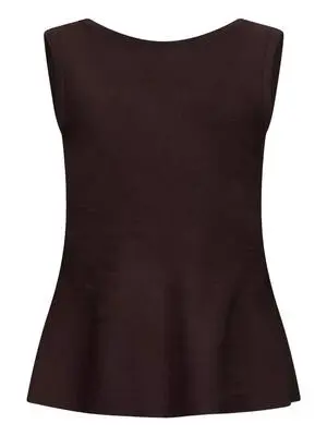 Liu Jo Sleeveless Cut-out Top With Bow Detail - Brown