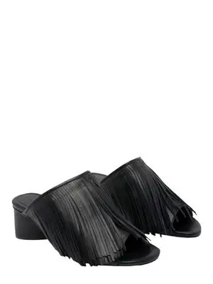 VIC MATIE K16 Fringed Sandals - Black