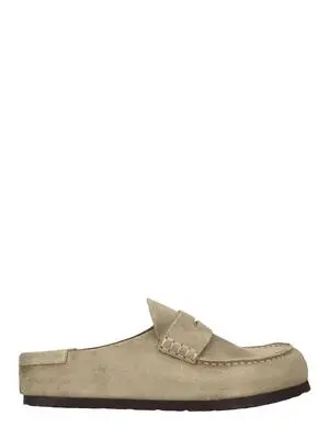 BIRKENSTOCK Suede Naples Wrapped Clogs - Brown