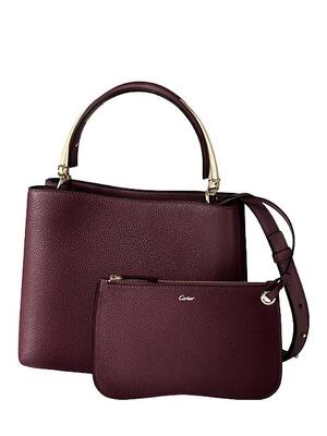 Cartier Panthère Double De Small Leather Top-handle Bag - Grape
