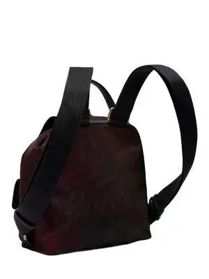 Pinko Patterned-flap Backpack - Red