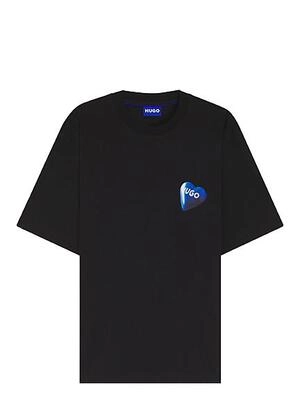 Hugo Logo-print Short-sleeve Cotton T-shirt - Black